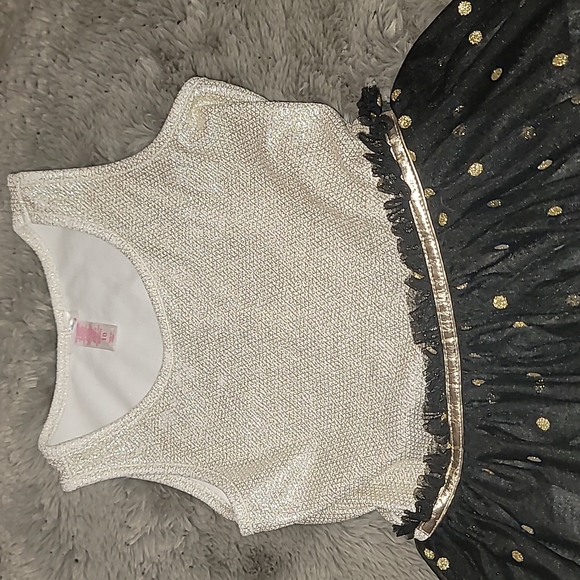 Justice | Dresses | Justice Girls Size Blackgold Lame Tulle Party Dress ...